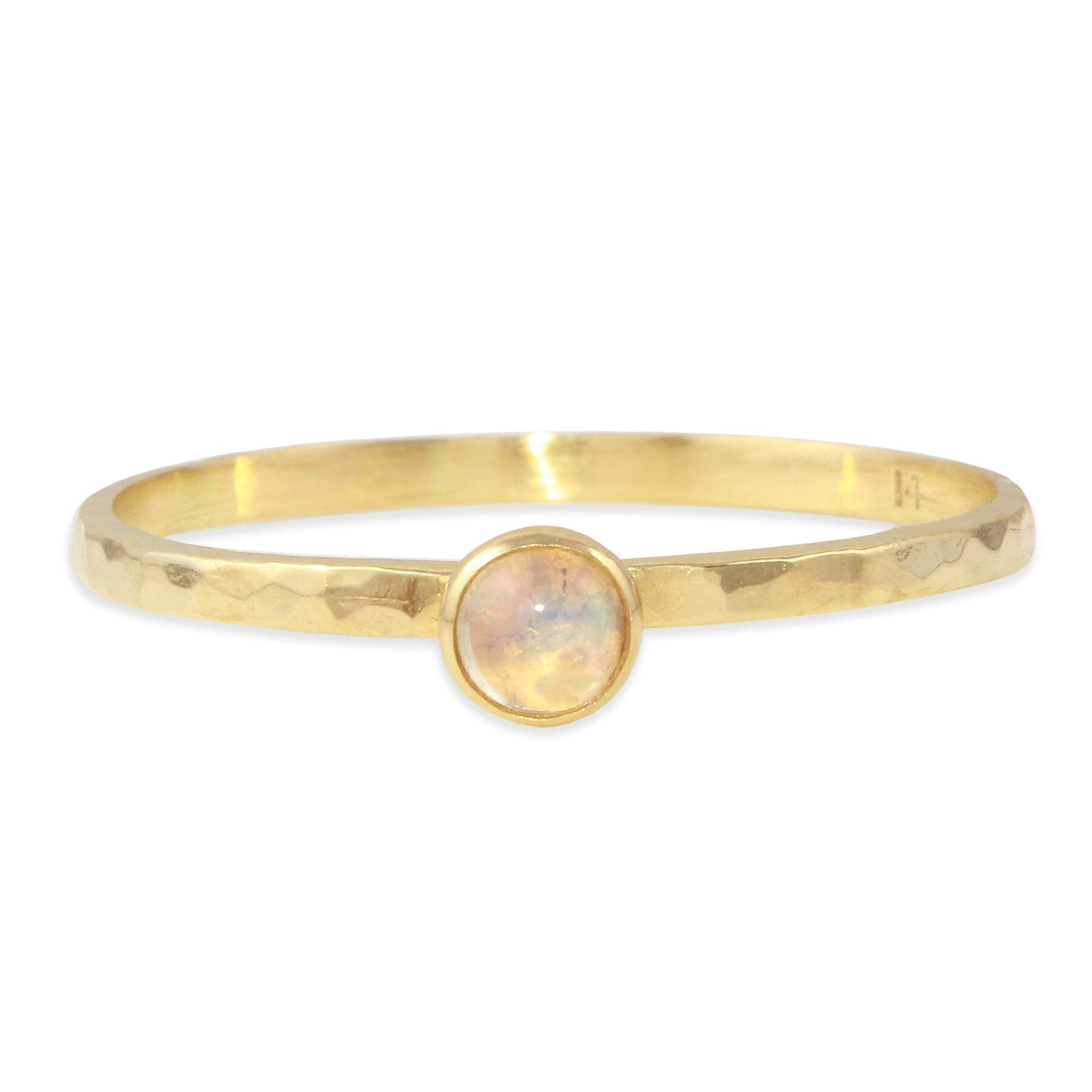 Rainbow Moonstone Stacking Ring - 14k gold | Fine Collection – Amanda K ...